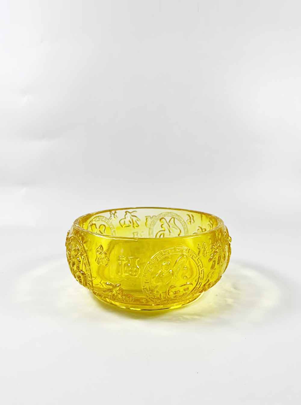 Colour-glazed Glass Fortune Treasure Basin Incense Burner – Ren Ting Online